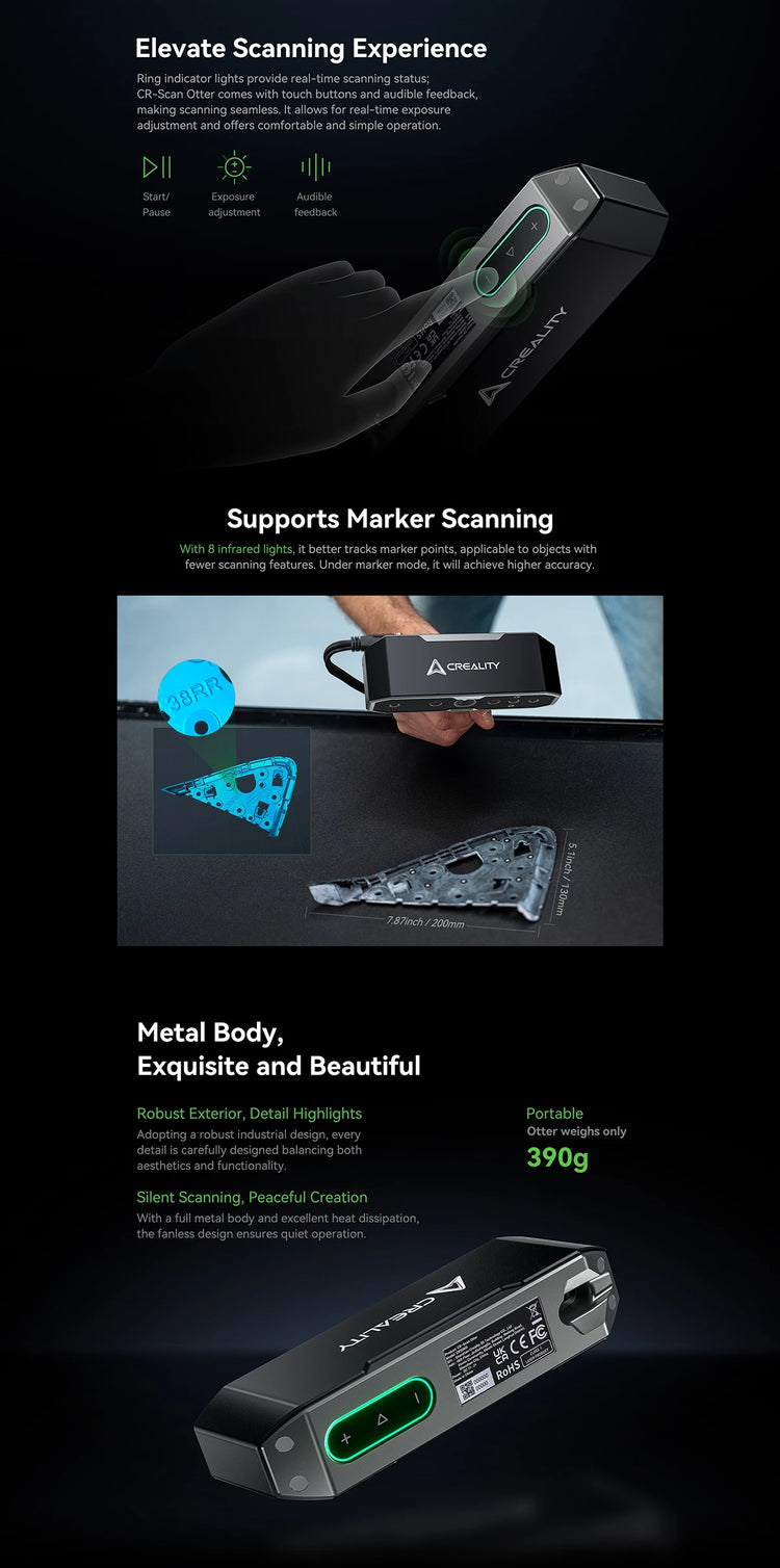 Creality CR-Scan Otter 3D Scanner with 4 Spools 1kg PLA Giveaway ...