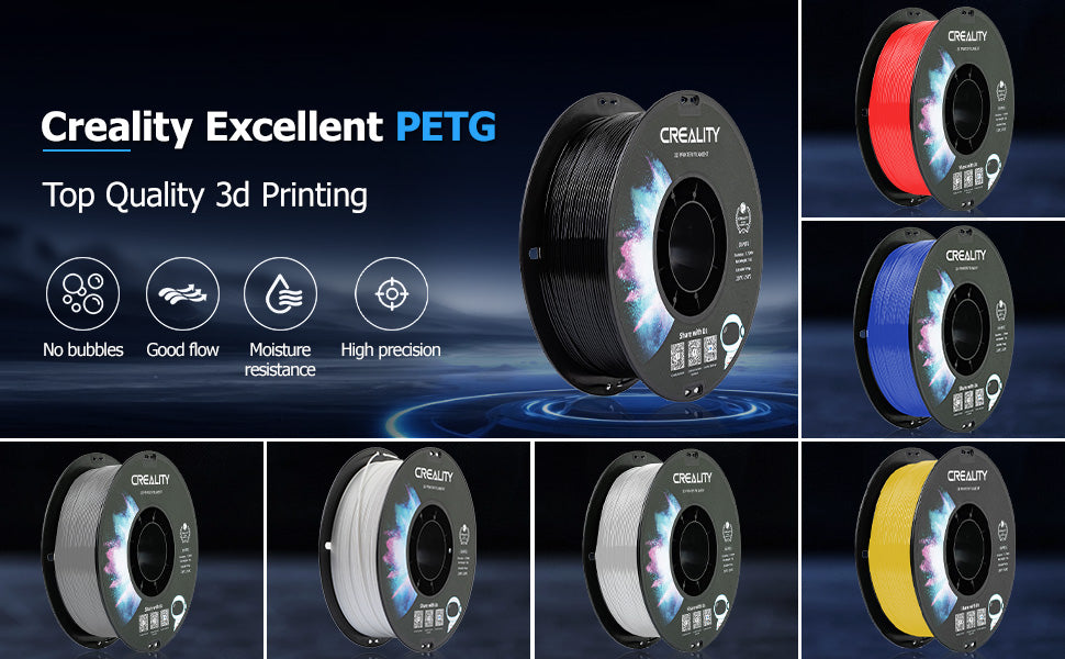 Official Creality PETG 3D Printer Filament 1.75mm 1KG (2.2lbs)Features ...